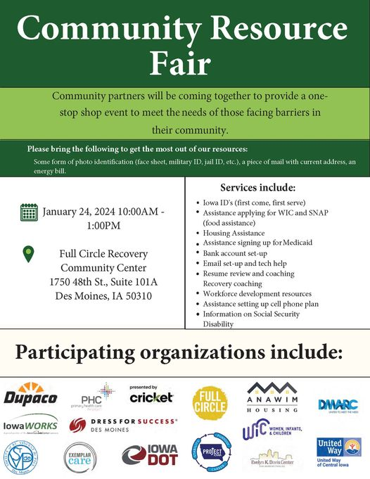 Community Resource Fair - Iowa Family Support Network